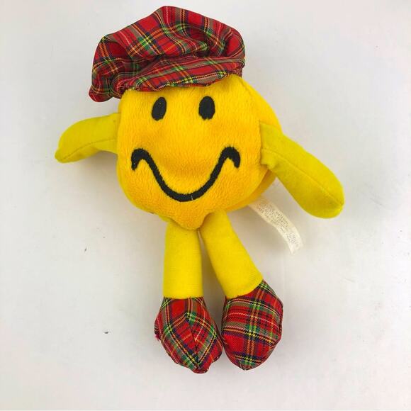 Vintage | Toys | Vintage 9s Y2k Dandee Smiley Face Plaid Plush Toy ...